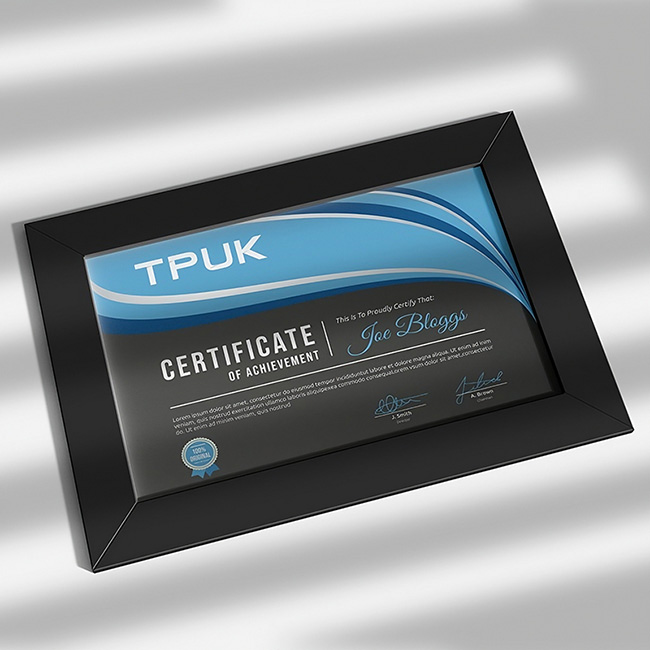 CERTIFICATE printing from £9 | A4 Certificate template