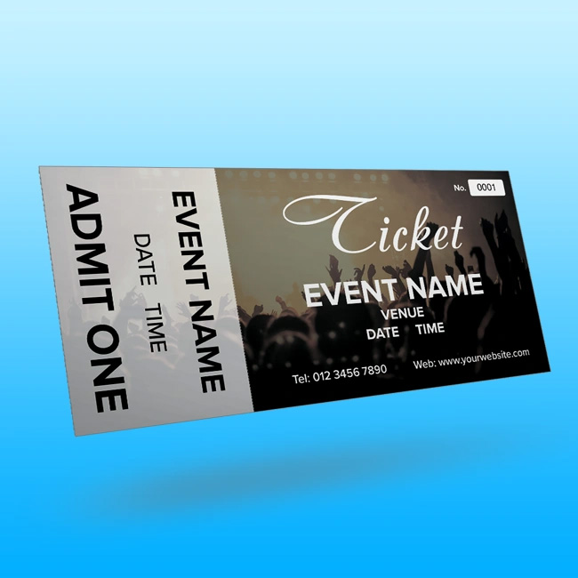 Event TICKET Printing from £28 | Numbering & Tear-Off Stubs