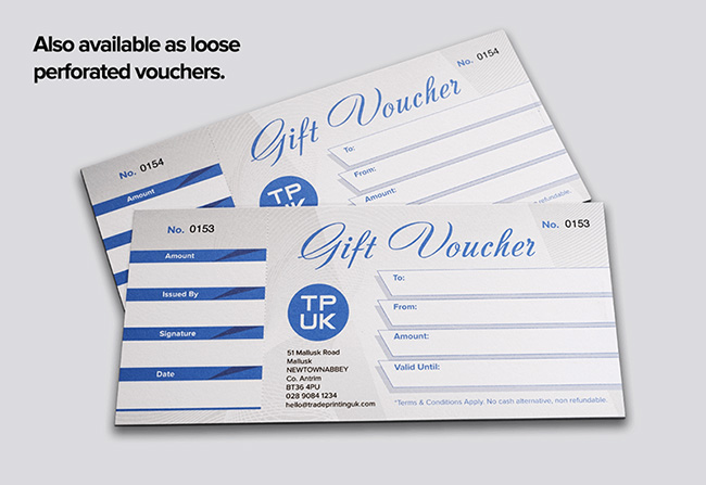 GIFT VOUCHER printing from £25 | Gift Voucher Books