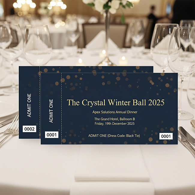 Event TICKET Printing from £28 | Numbering & Tear-Off Stubs